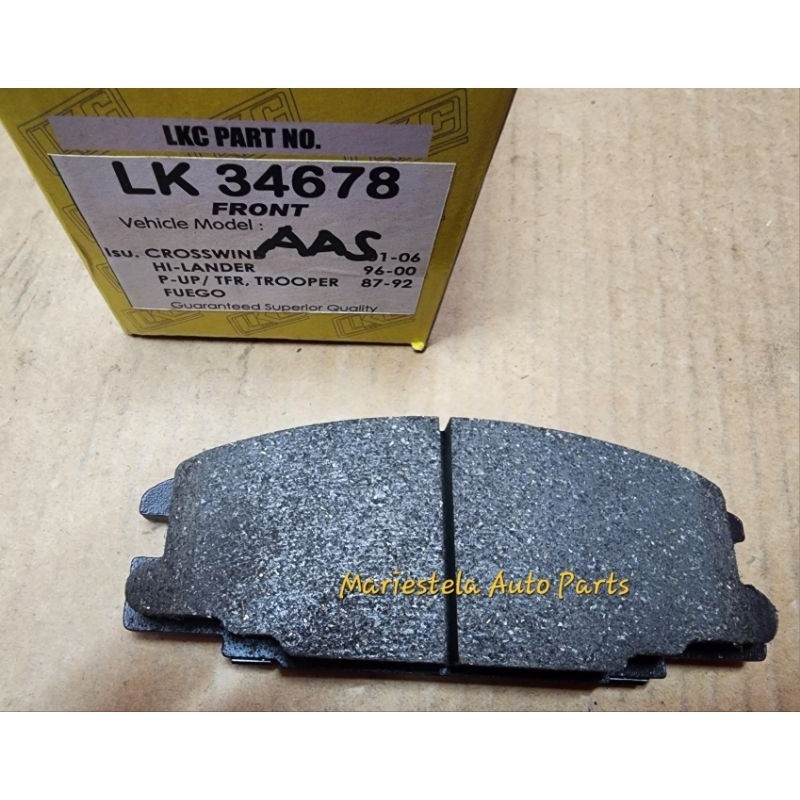 LK 34678 ] Brake Pad Front Isuzu Crosswind / Hi-lander / Trooper ...