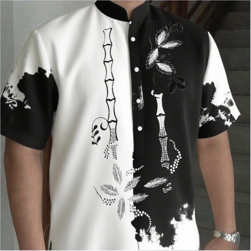 2025 new Half Open Polo Barong Short Sleeves Traditional Filipino Men's ...