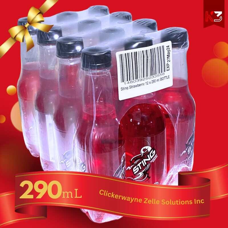 PACK OF 12 Sting Energy Drink Strawberry Flavor 290Ml 4A9 | Shopee ...