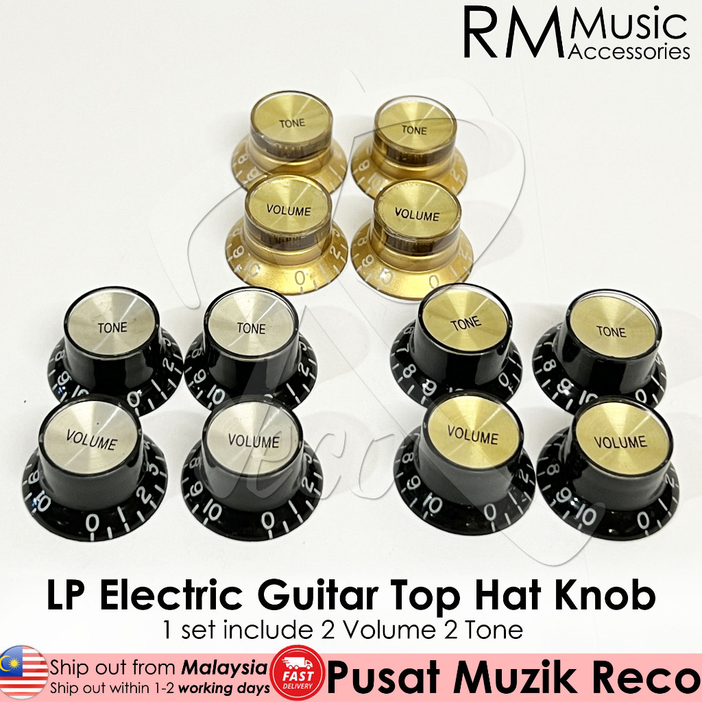 RM LP Electric Top Hat Knob Volume Tone Control Knob 2 Volume 2 Tone ...