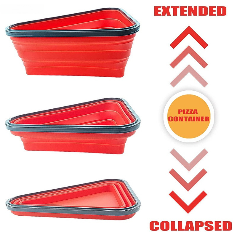 Pizza Storage box With 5 Microwavable Trays Reusable Expandable ...