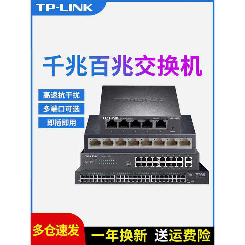 TP-Link Gigabit Fast Ethernet 5-Port 8-Port 16-Port 24-Port 2.5G ...