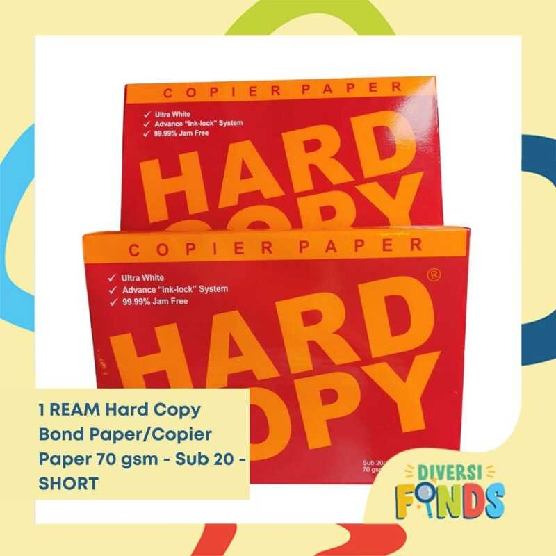 1 REAM Hard Copy Bond / Copier Paper- SHORT - Ream Sub 70 Advance ...