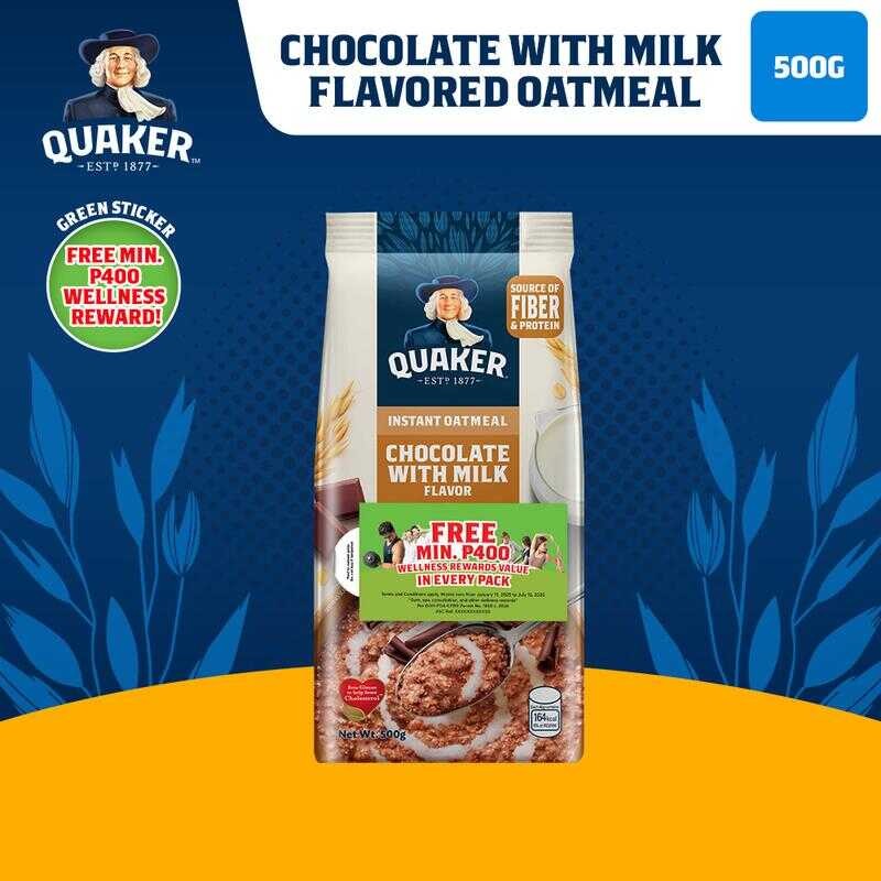 [Sure WIN Promo] Quaker Flavored Oatmeal Chocolate With Milk 500G | Shopee Philippines