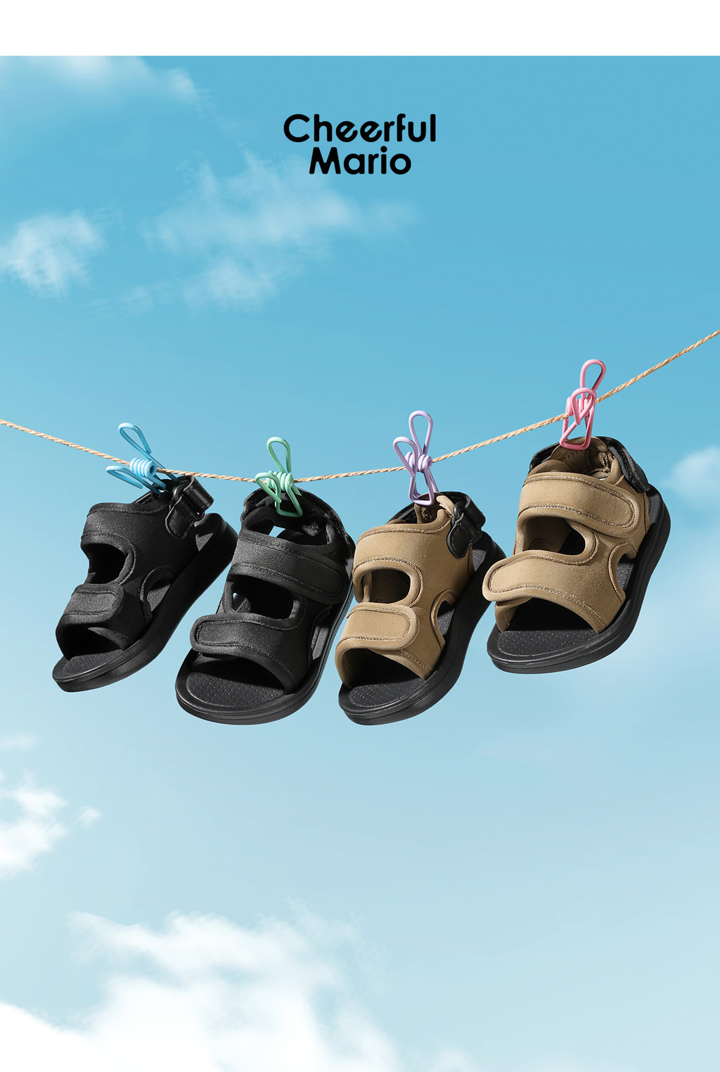 Cheerful Mario Sandals for Toddler EVA Soft and Non-slip Adjustable ...