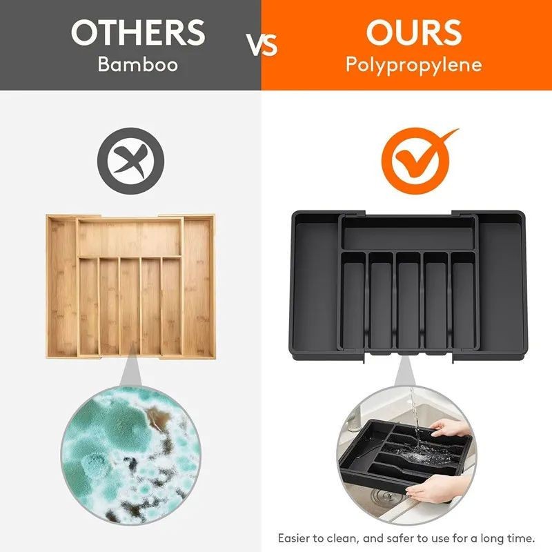 Crockery Organizer Expandable Crockery Divider Box Drawer Organizer ...