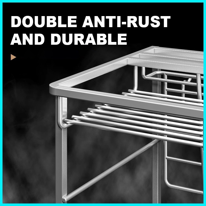 JOTO Kitchen Pull Out Rack Pull Out Condiment Organizer Basket Kitchen ...