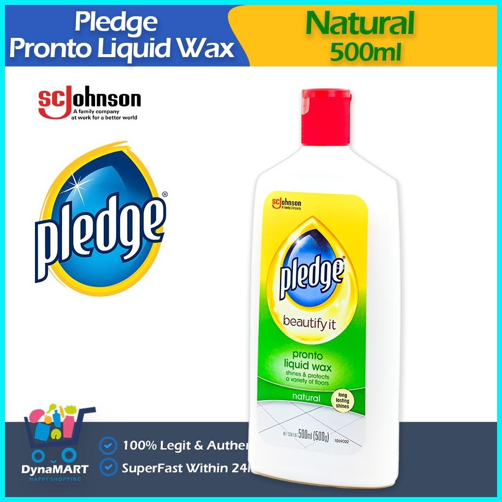 Pledge Pronto Liquid Wax Natural 500ml (Free Gift) | Shopee Philippines