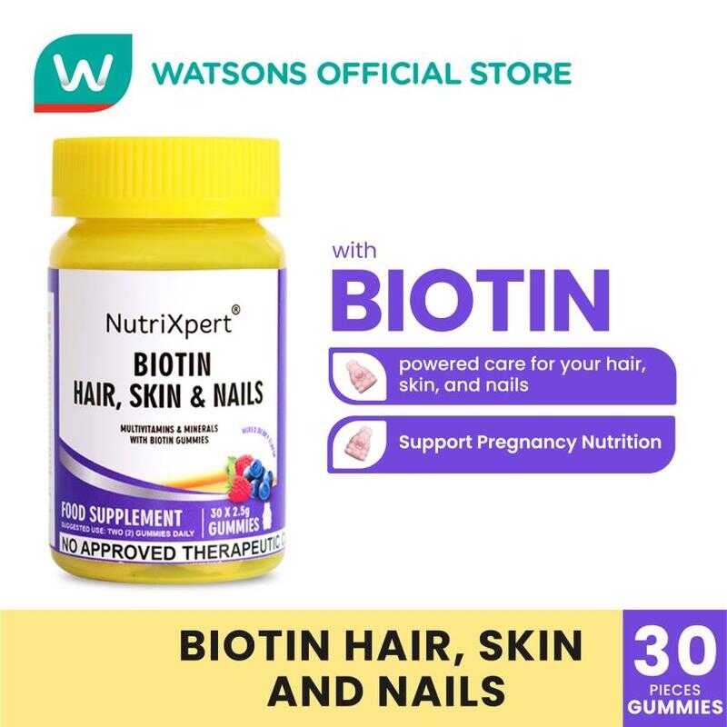 NUTRIXPERT Hair Skin & Nails 5000Mcg Biotin Gummies 30S 93C Ff7 E7d ...