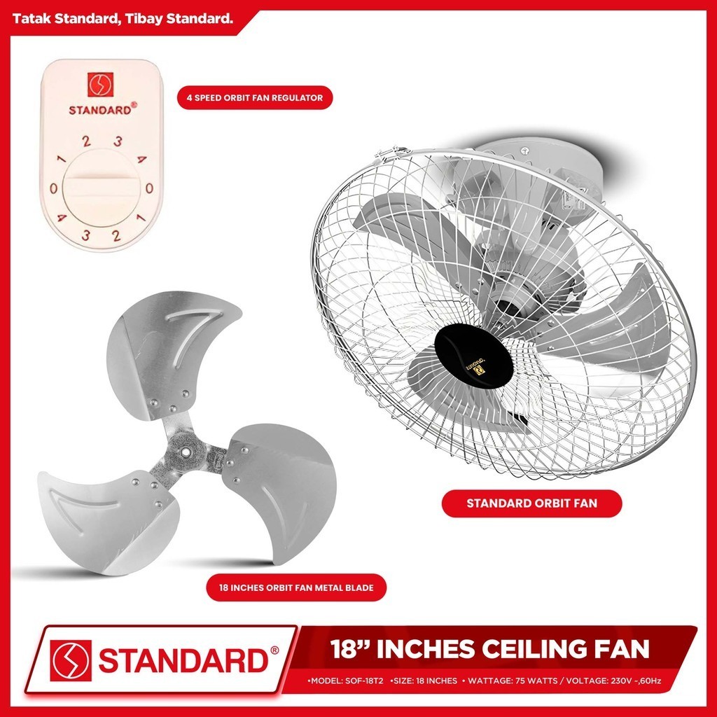 Standard Orbit Fan 18" Metal Blade (4 Speed Switch) SOF18T2 | Shopee ...