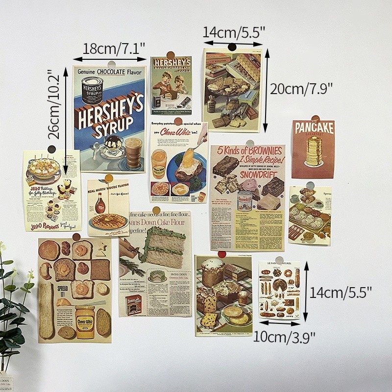 Retro Poster Card Set DIY Card Wall Decor Photo Paper Props Gift ...