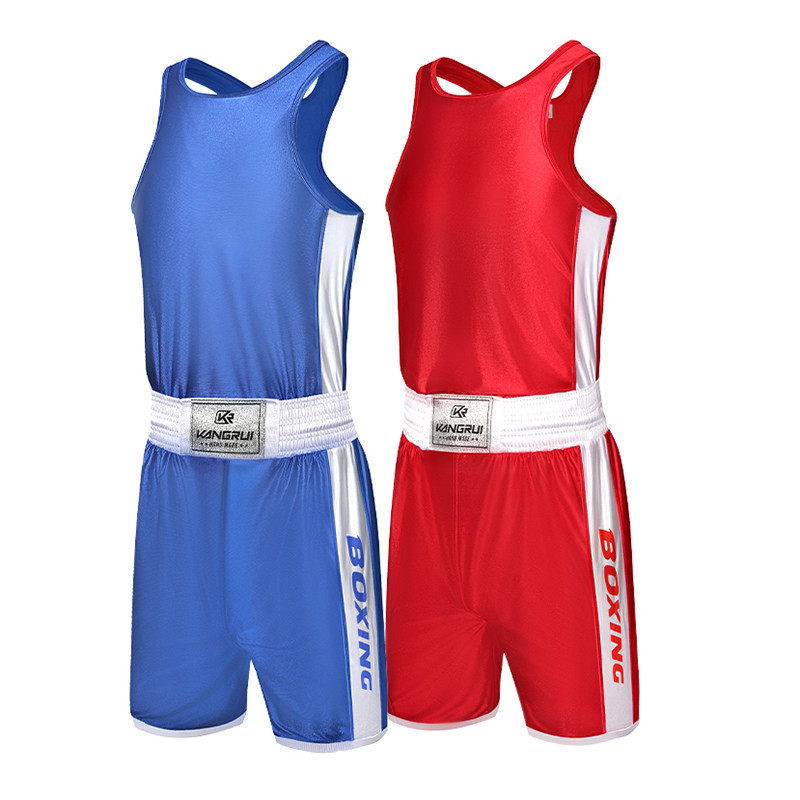 Male Kids Adults MMA Muay Thai Boxing Shorts Pants+Tops T Shirts ...