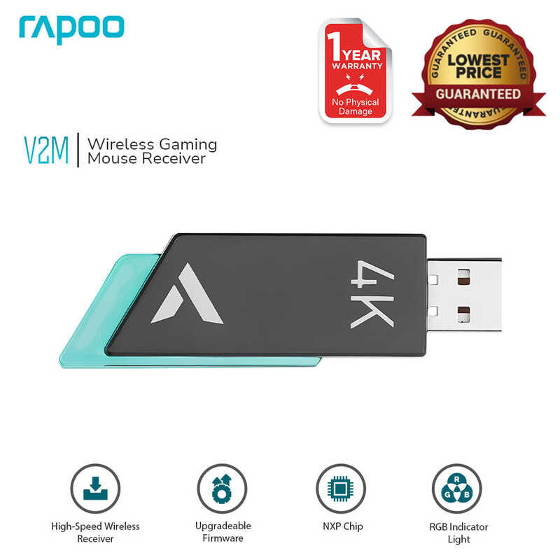 V2m Rapoo Mouse Receiver 4K Type Wireless Gaming Technology NXP Chip ...