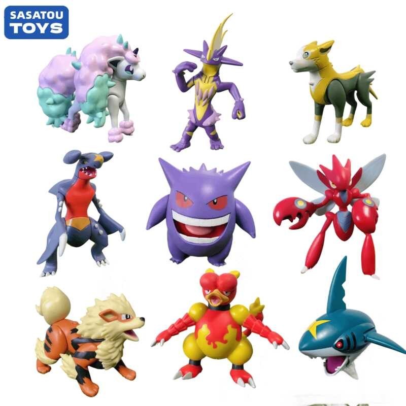 Gengar Action Figures Sharpedo Scizor Scyther Toxtricity Ponyta Boltund ...