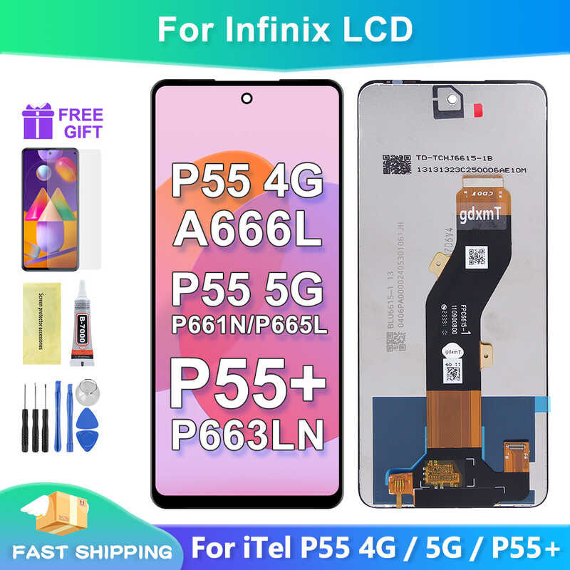 Na Orihinal Para Sa - Itei P55 4G 5G A666l / P55+ LCD Display Touch ...