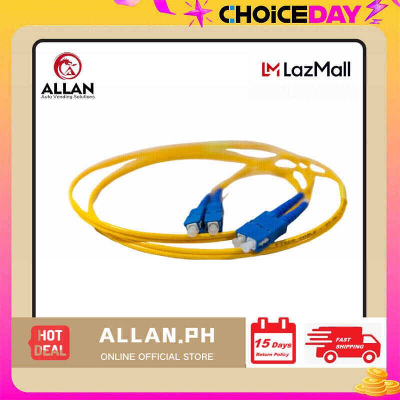 Allan 10m Fiber Optic PLDT router extension Jumper SC/UPC-SC/UPC-SM 3mm ...