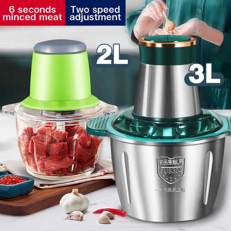 Meat Grinder 2L Capacity Kitchen Mincer Stainless Steel Blade ...