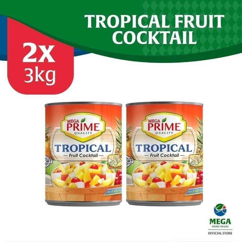 Mega Prime Tropical Fruit tail In Extra Light Syrup 3Kg By 2'S | Shopee ...