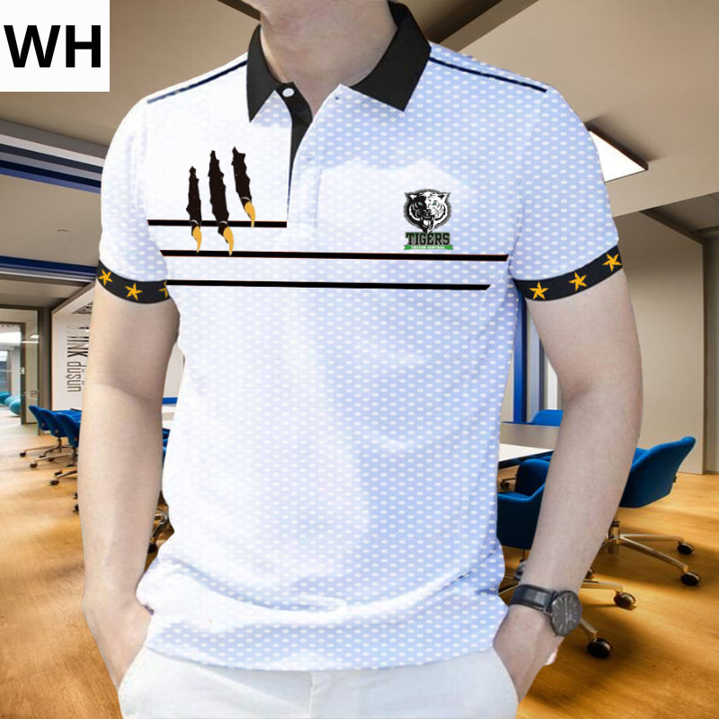 2024 New Design Men's youthful office fashion style polo t-shirt, Full ...