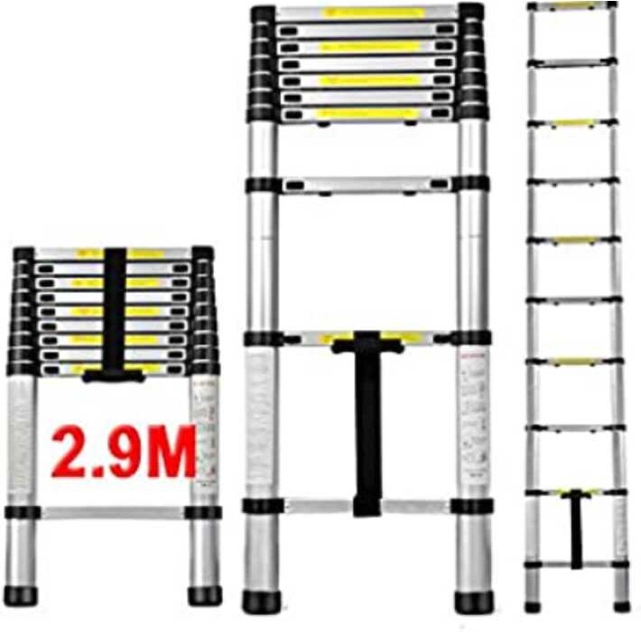 Aluminum 2.9M Extension Multi-Purpose Portable Telescc Ladder | Shopee ...