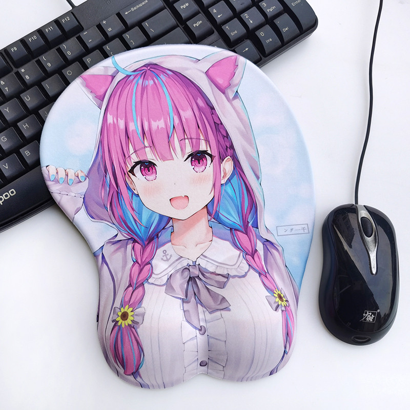 3d Carpet Mouse Pad Minato Aqua Hololive Kawaii Wrist Rest Keyboard ...
