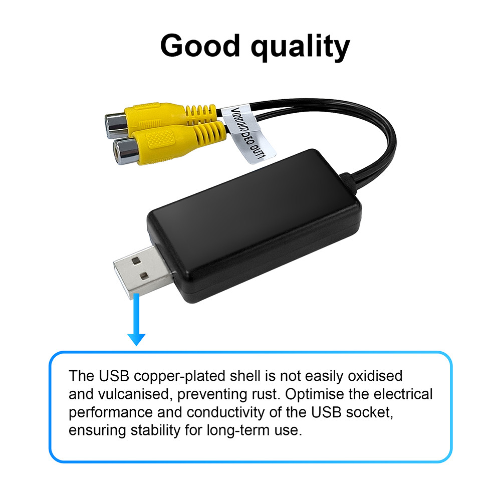 USB To CVBS RCA Video Output Adapter Box Interface Connect to Monitor Display Device For Android ...