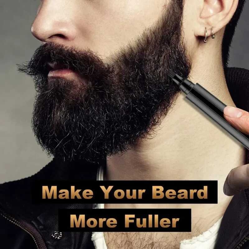 Pen Kit Filg - Waterproof Long-Lasting Beard Enhancer for Men in Black ...