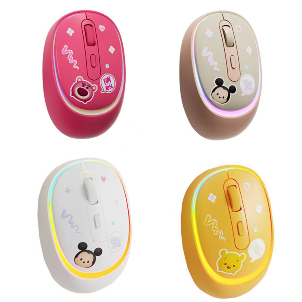 Disney Wireless Bluetooth Mouse RGB TYPE-C Charging For Laptop Mobile ...