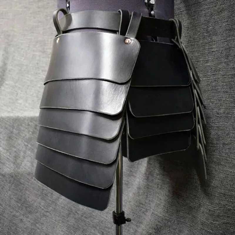 ZXH Medieval Viking Knight Leg Armor Leather Tassets Belt Renaissance ...
