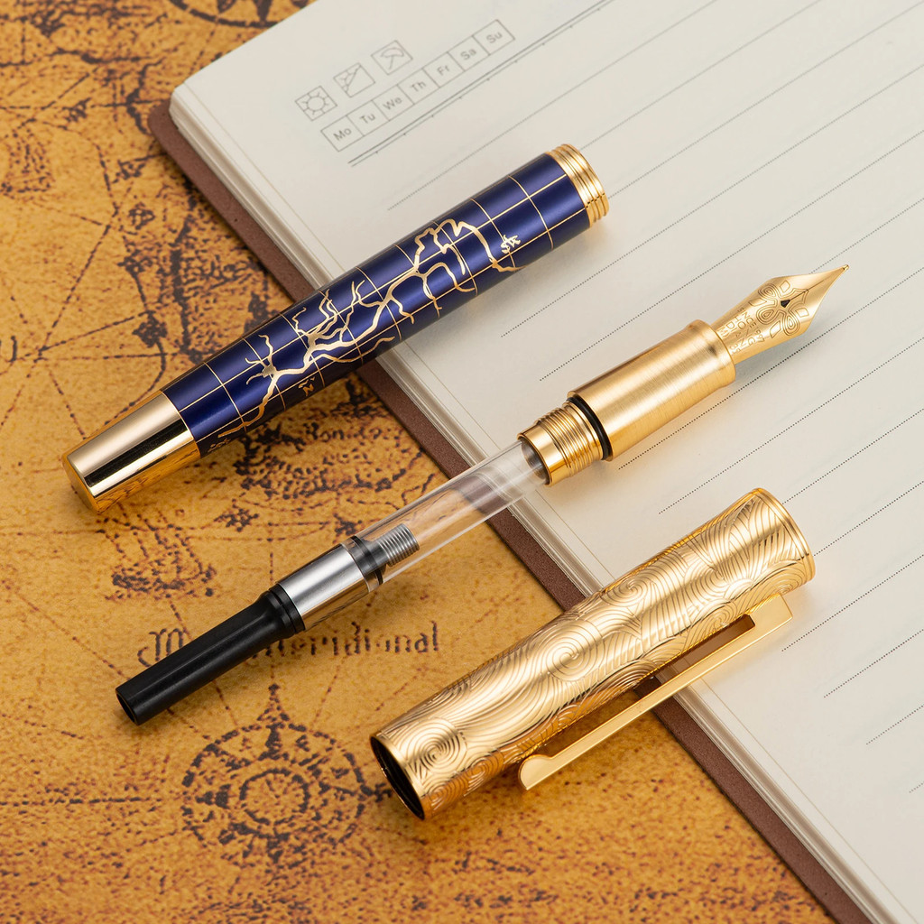 Hongdian 8041 Fountain Ef/F/M Nib, Beautiful Patterns On The Qinghai ...