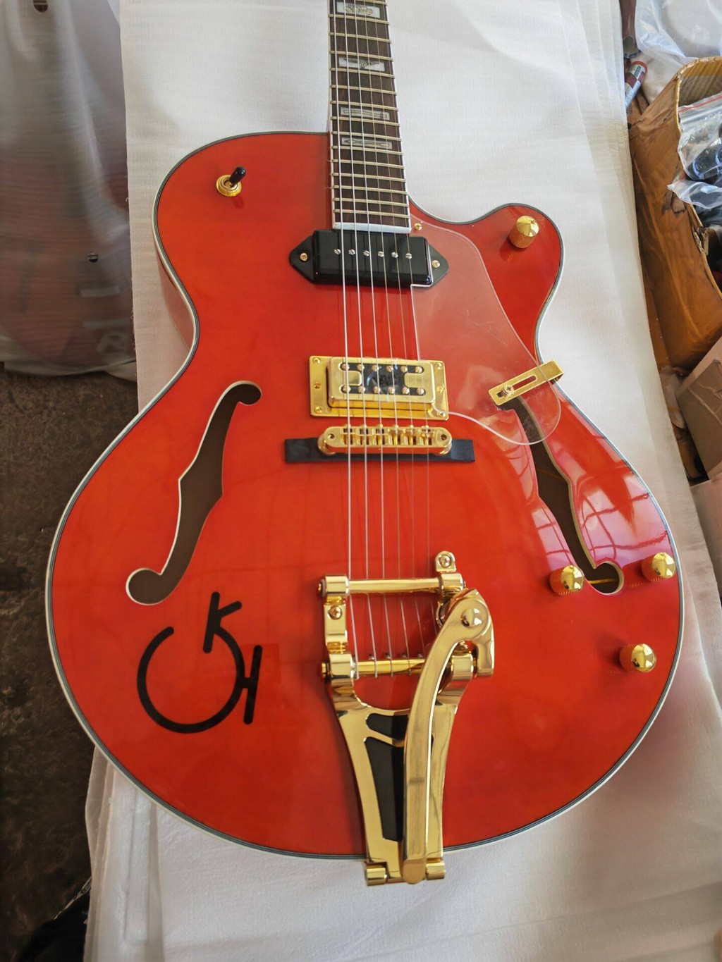 Custom Gretsch 6120 Eddie Cochran Hollow Body Electric Guitar Archtop ...