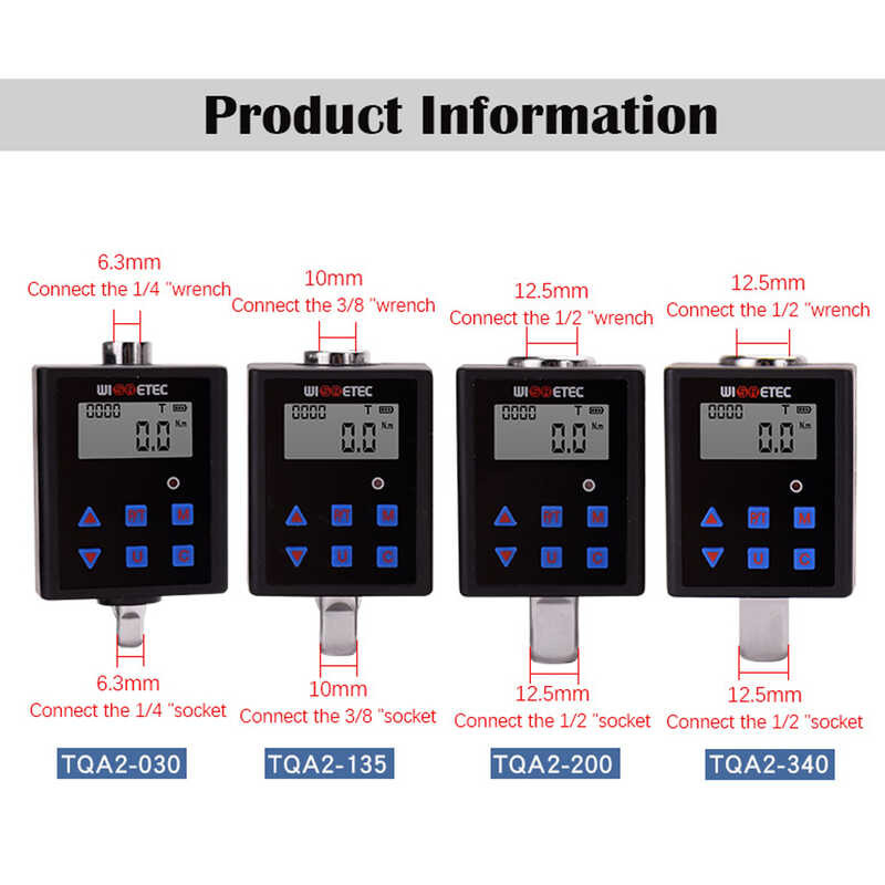 High Accuracy Large Screen Electronic Digital Display Torquemeter ...