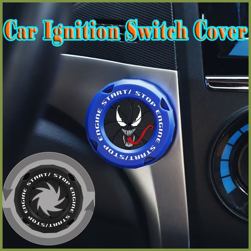 Rotary Car Ignition Button Cover Stylish Decor for One Key Start ...