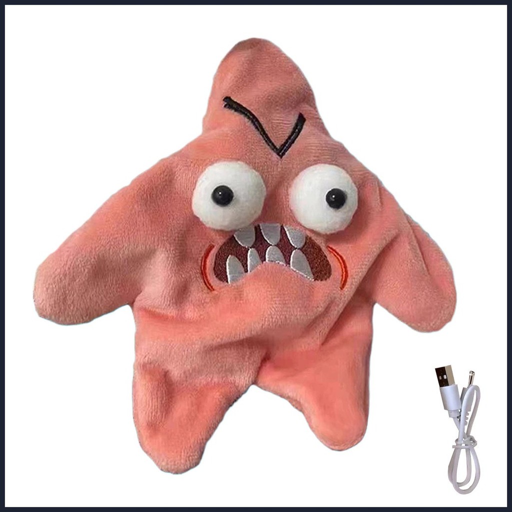 ♣ Angry Starfish Toy Angry Jumping Star Rechargeable Plush Toy Funny ...
