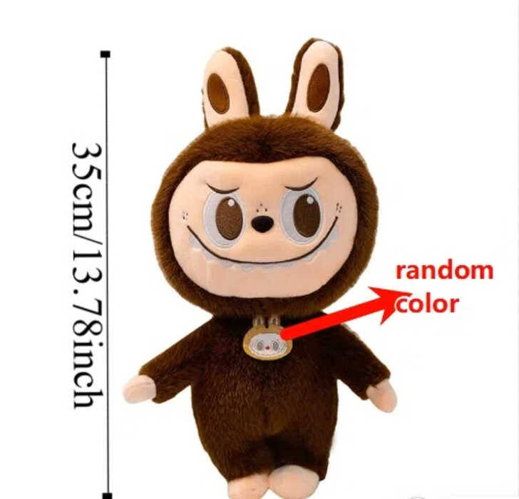 Stuffed DECALE Labubu Plush Stuffed Doll Big Eye Cartoon Labubu Bunny ...