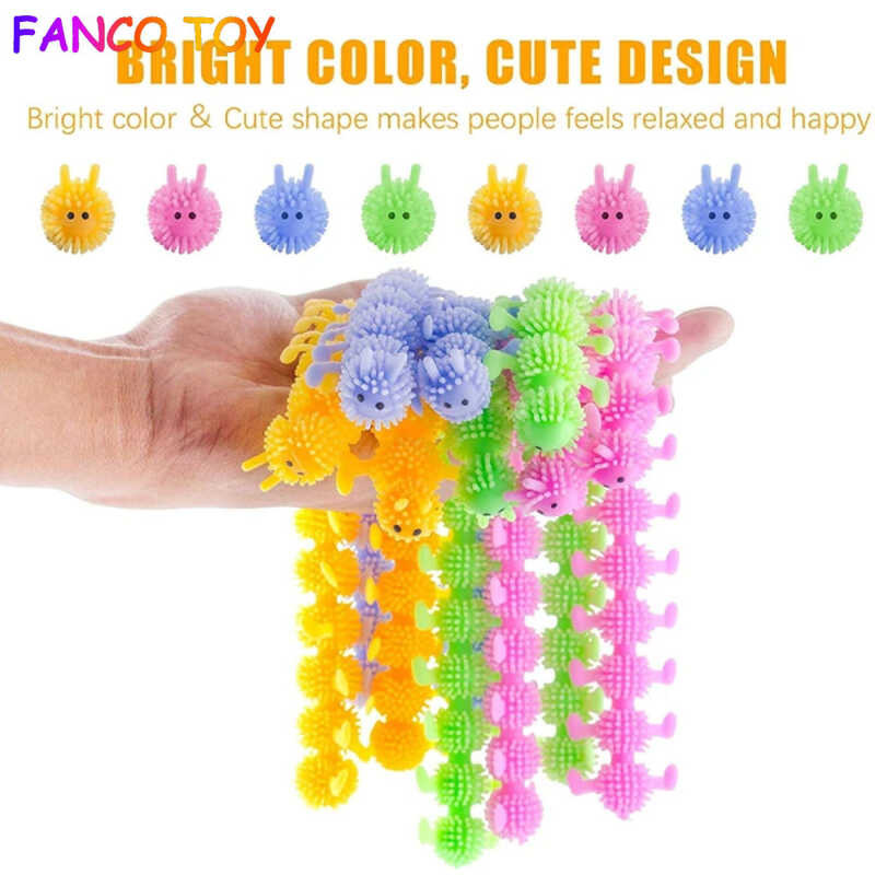 10Pcs Monkey Noodles Caterpillar Stretchy String Sensory Fidget Novelty ...
