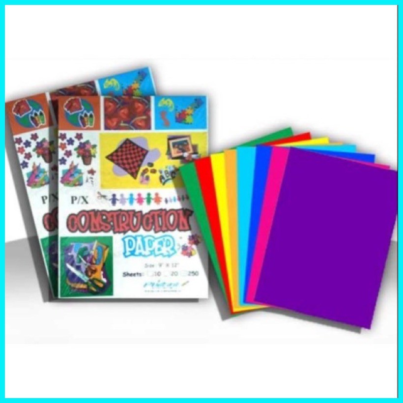 250 Sheets Philtint PX Construction Paper Assorted Color 9x12 250pcs ...