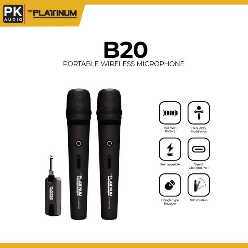 Platinum Karaoke B20 Portable Wireless Microphone | Shopee Philippines