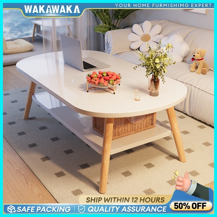 2 Layer Small Table Sofa Side Table Coffee Table Movable Bedroom Small ...