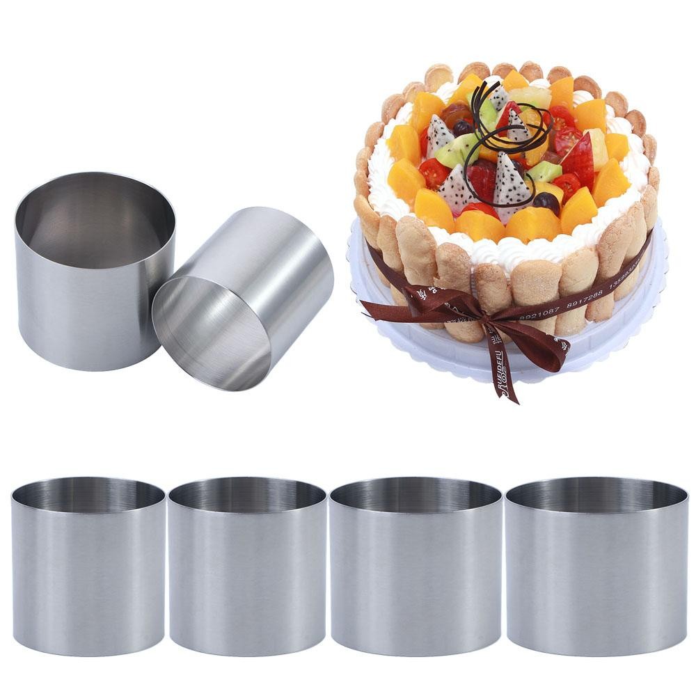 6/8cm Round Circular Mousse Ring Cake Mold Stainless Steel Pastry Round ...