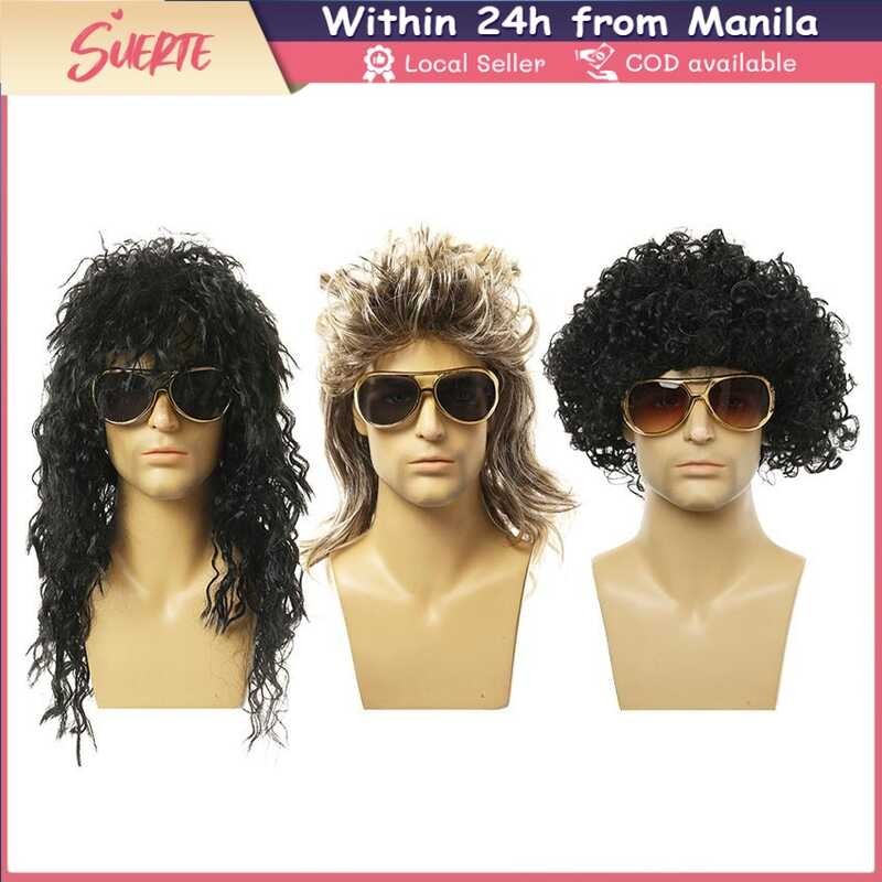 SUERTE Mullet Rocker Wig Eddie 70S 80S For Rock Party Cosplay Hair Mens ...