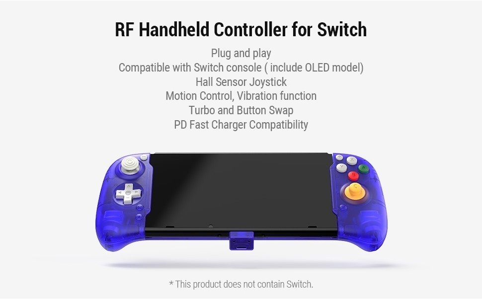 Retroflag Handheld Controller Gamepad with Hall Sensor Joystick for Nintendo Switch / Switch ...