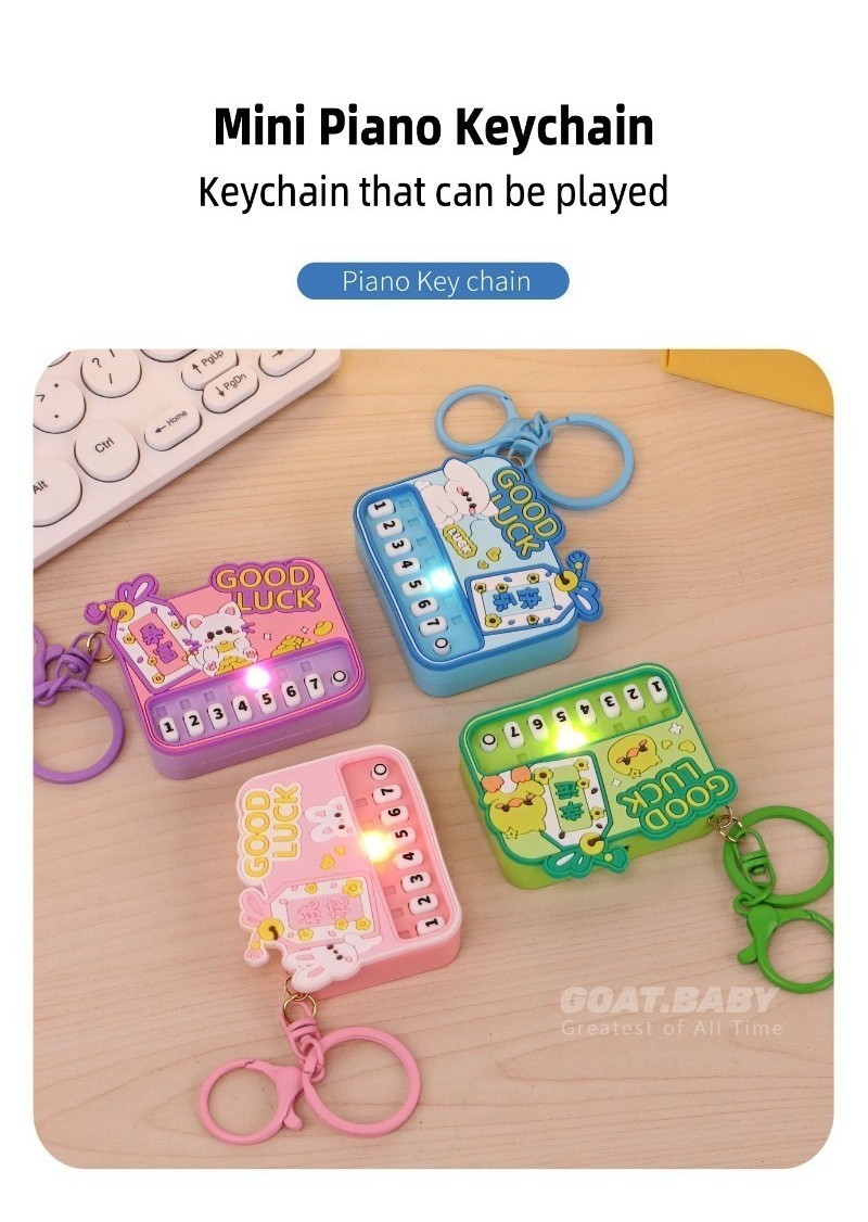 Playable Mini Piano Keychain Pendant Charm Cute Toys for Kids Keyboard ...