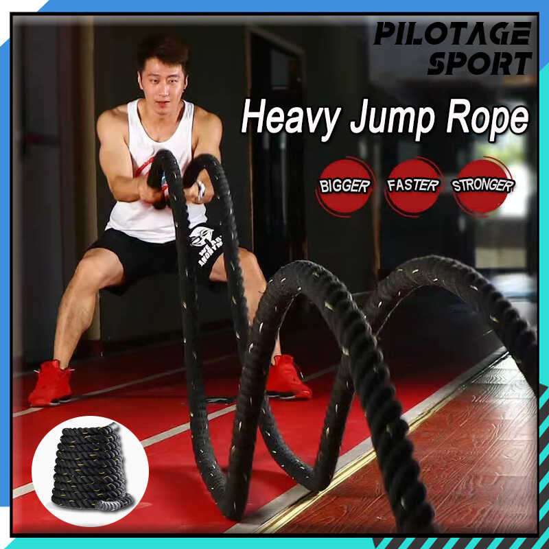 Heavy Jump Rope Skipping Exercise Core Strength Workout Battle Ropes ...