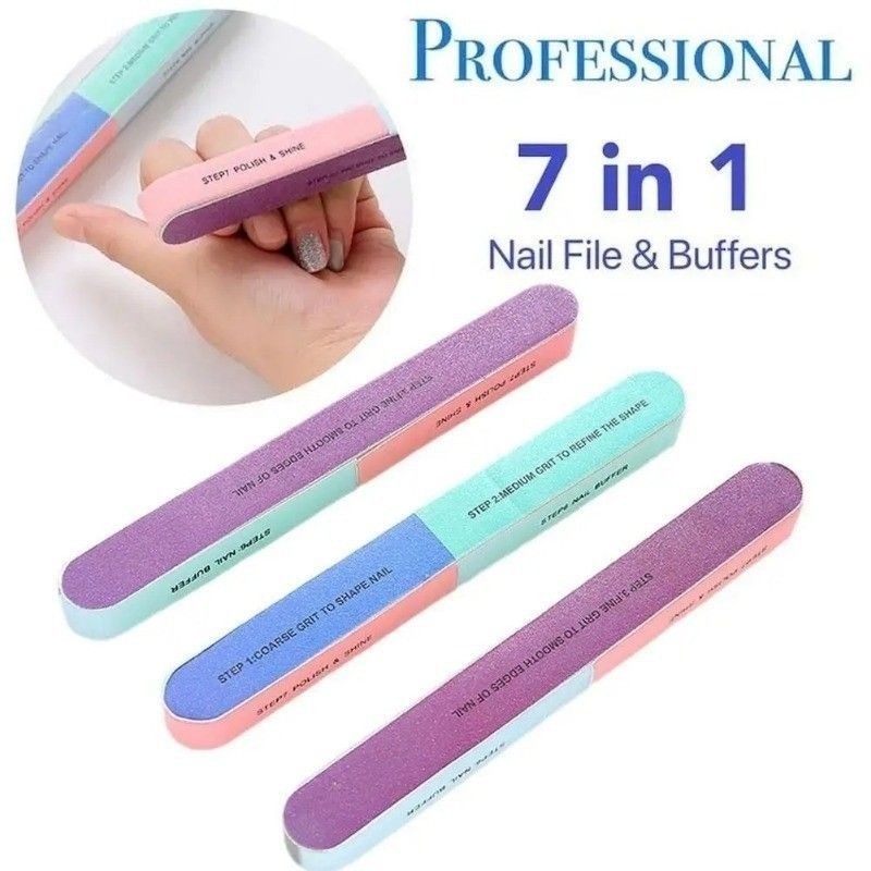 Six-sided Nail File - Buff Multi-use Buffer Art Frosted Manicure Tools ...