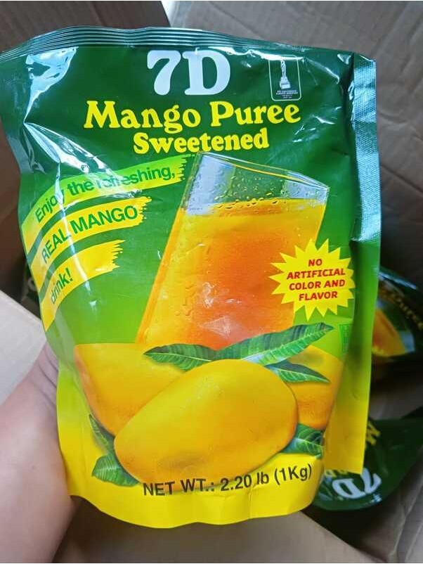 Cebu 7D mango puree Sweetened 1 kg. paper size | Shopee Philippines