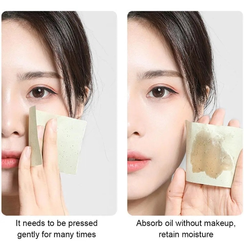 100sheets Face Oil Absorbing Paper Anti-Grease Paper Facial Absorbent ...