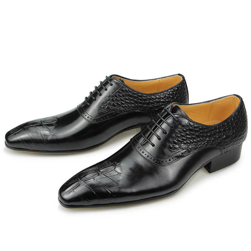 Men's Italy Prince Classic Modern Formal Oxford Wingtip Lace Up Dress ...