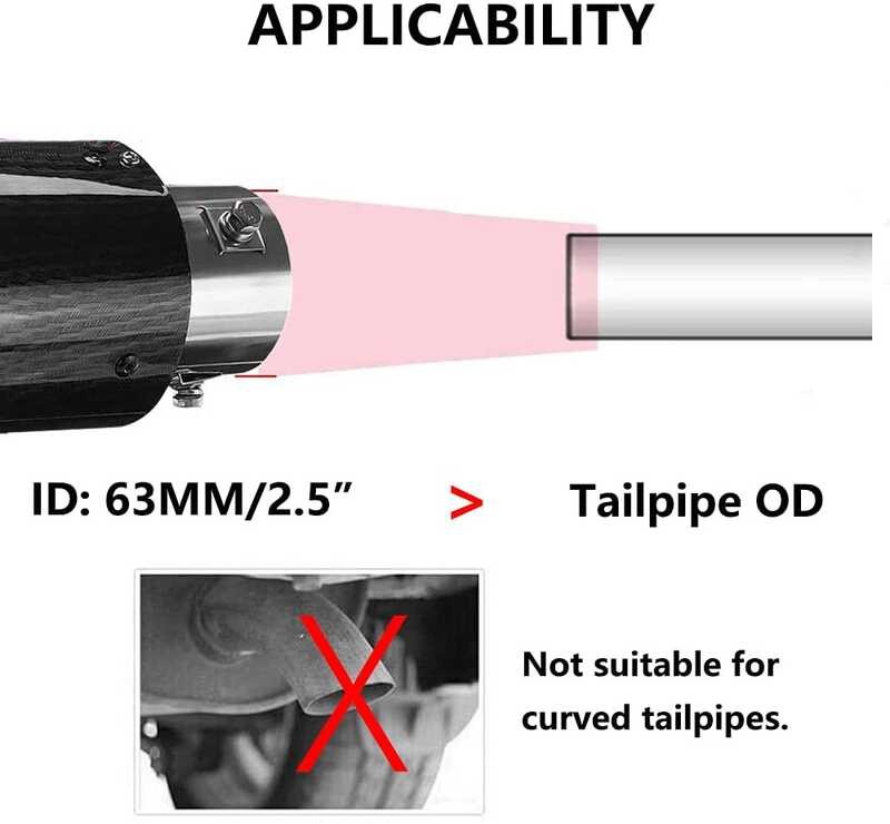 Flame Red Led Exhaust Muffler Tip Carbon Fiber Racing Automobile Car ...