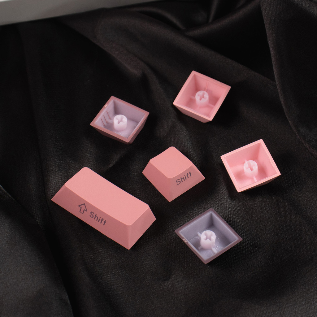 Blackberry Keycaps Gradient Black Pink RGB Shine through Side Print PBT ...